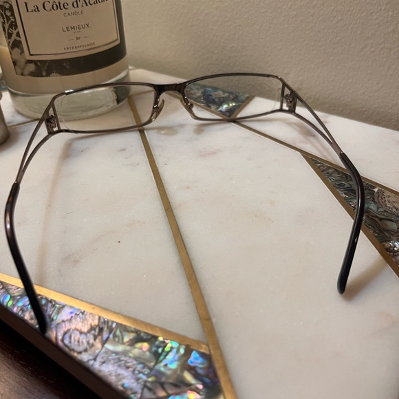 Versace | Accessories | Vintage Versace Mauve Semi Rimless Eyeglass ...